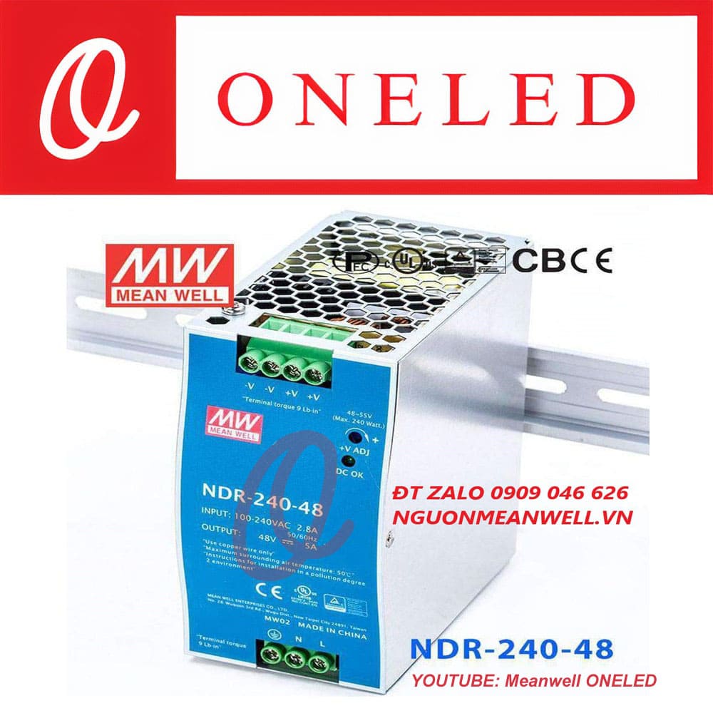 Giá Bộ Nguồn Meanwell NDR-240-48 - Nguồn Meanwell 0909046626