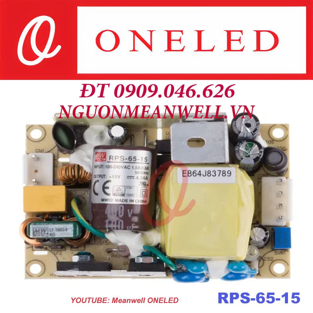 Giá Bộ Nguồn Meanwell RPS-65-15 - Nguồn Meanwell 0909046626